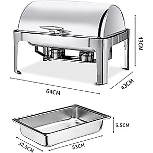 UZOURI Stainless Steel Chafing Dish, Chafing Dish Set Food Warmer Buffet, with Food Pans Fuel Holders, Food Warmer Professional Set for Catering, Buffet and Party(Size:1) (1)