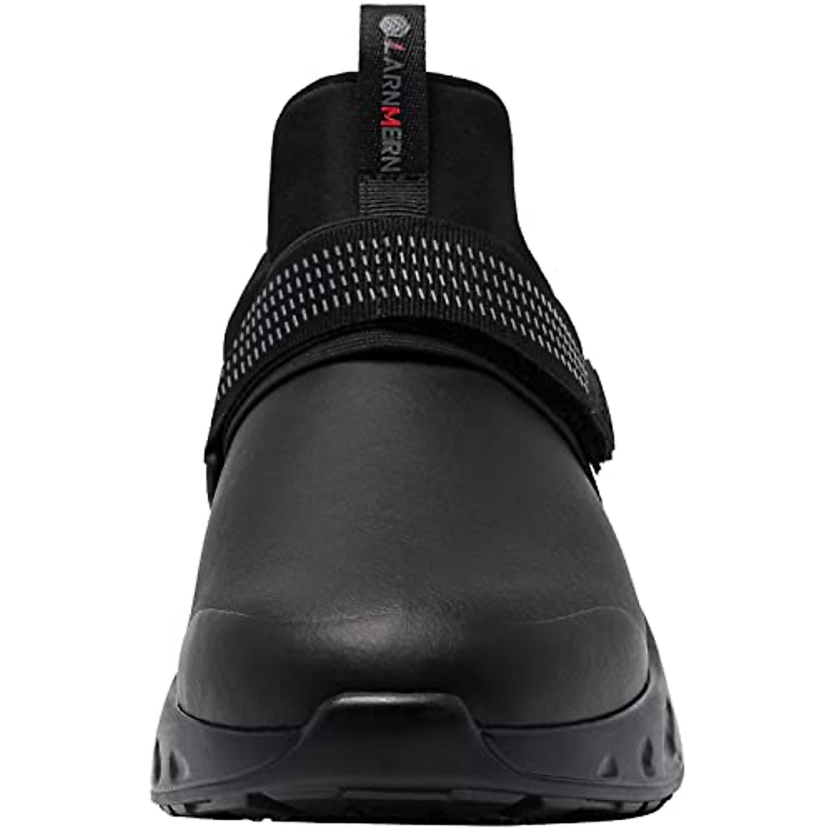 LARNMERN Non Slip Work Shoes for Men Kitchen Chef Slip Resistant Shoe Waterproof Food Service Restaurant Slip on Sneakers Walking and Casual Air Cushion Working Footwear(Black/10.5)