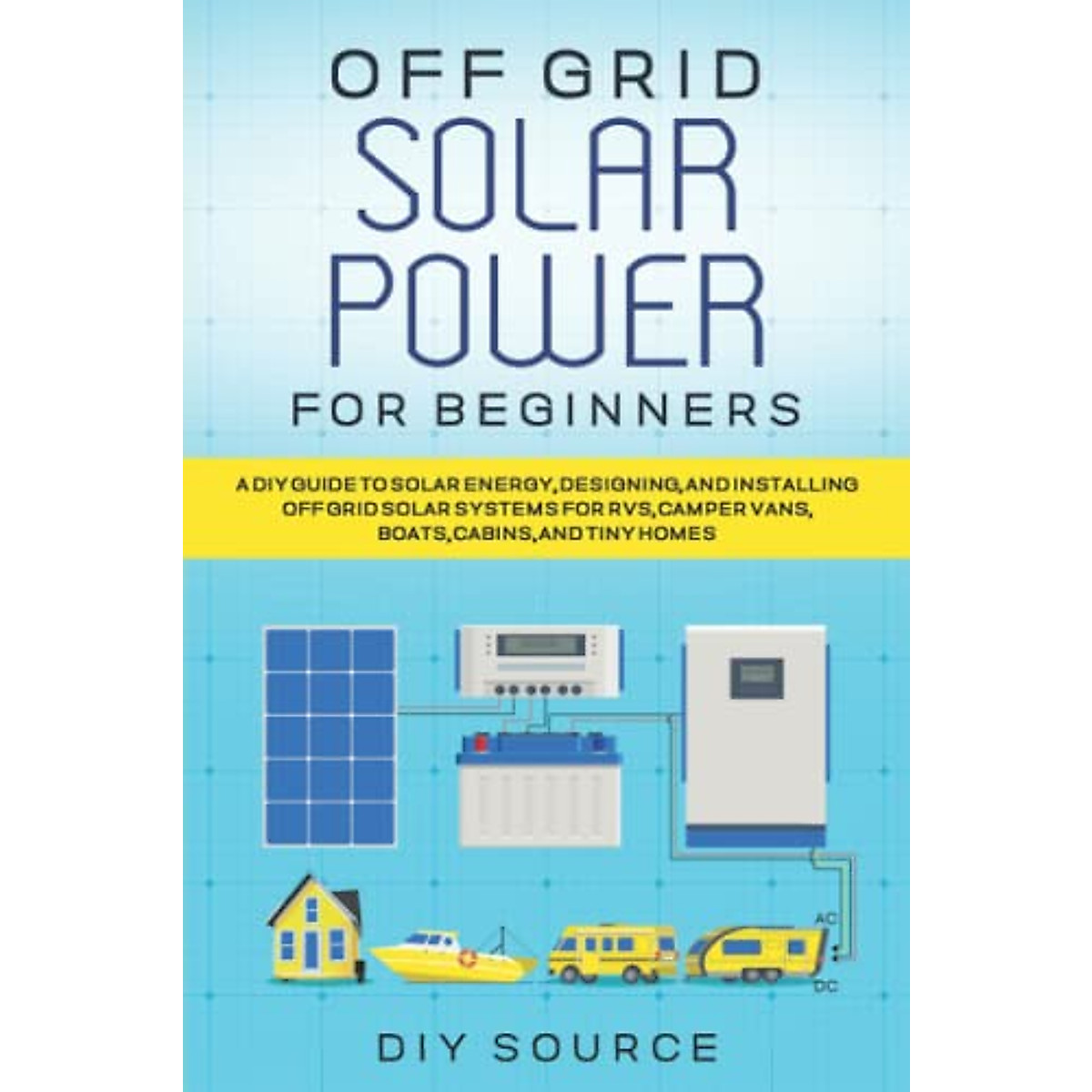 OFF GRID SOLAR POWER FOR BEGINNERS: A DIY GUIDE TO SOLAR ENERGY, DESIGNING, AND INSTALLING OFF GRID SOLAR SYSTEMS FOR RVS, CAMPER VANS, BOATS, CABINS, AND TINY HOMES