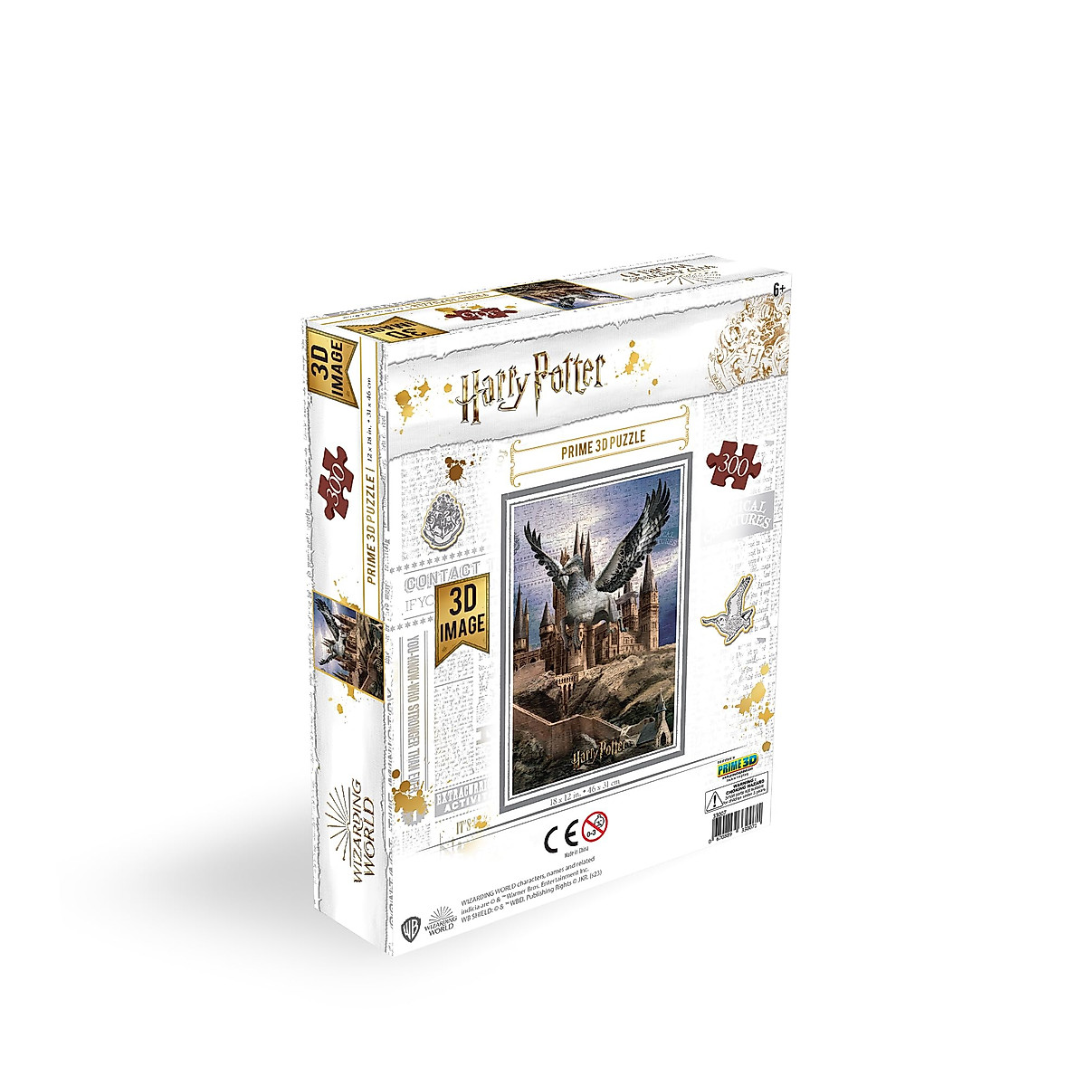 Prime 3D | Warner | Harry Potter | 300 Piece 3D Jigsaw Puzzle for Adults & Kids | Finished Size 18" x 12" | Challenging & Fun for Kids & Families | Immersive 3D Lenticular Effect
