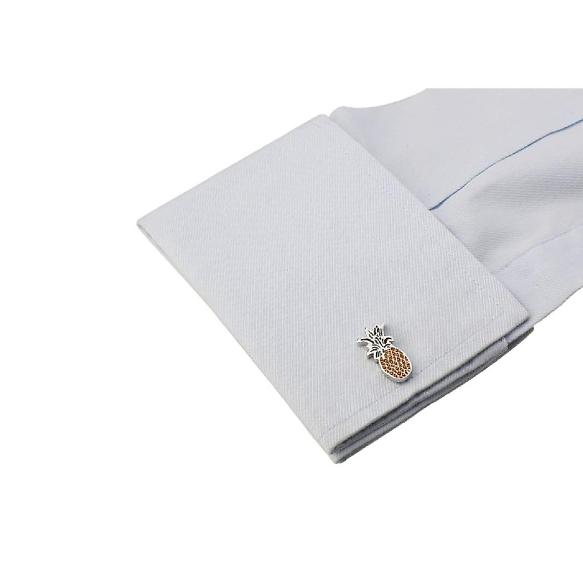 MRCUFF Pineapple Hawaii Chef Cook Pair Cufflinks in a Presentation Gift Box & Polishing Cloth