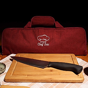 Chef Sac Chef Knife Roll Bag Case with 8-Pack Knife Guards Included