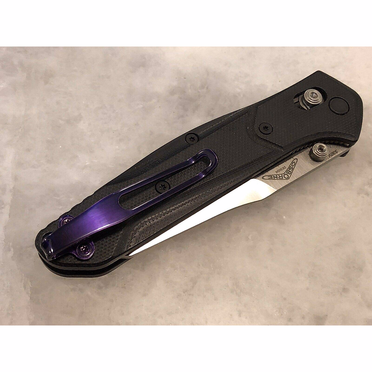 Purple Titanium Deep Carry Pocket Clip For Benchmade Osborne 940 943 Knife