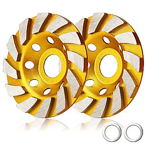 3 Pieces Diamond Cup Grinder 4 Inch Concrete Turbo Diamond Grinding Cup Wheel 12 Segs Heavy Duty Angle Grinder Wheels for Angle Grinder