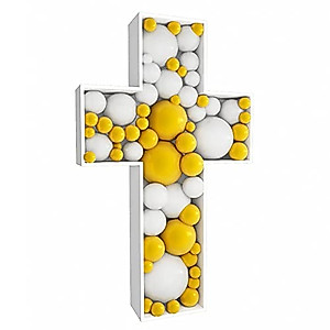 3FT Tall Cross Balloons Mosaic DIY Pre Cut Frame First Holy Communion Celebration Decorations