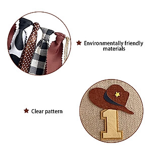 1st Birthday High Chair Banner - Cowboy Rodeo Party Decoration For Boy, Western Theme High Chair Birthday One Party Banner, Cowboy Banner Decorations, My First Rodeo Banner For Photo Booth Props