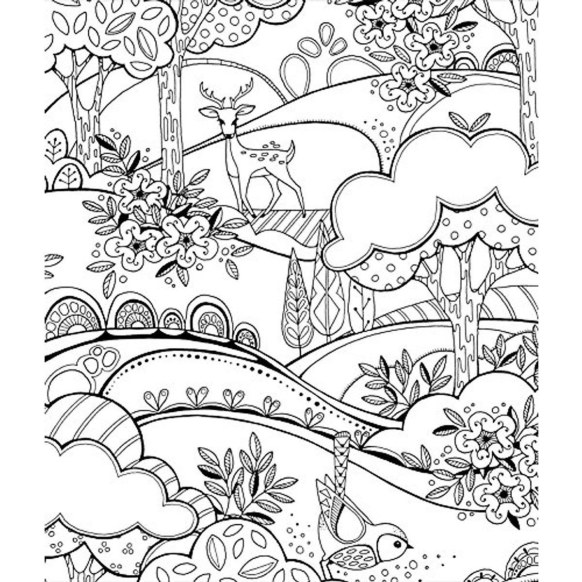 Color & Frame - In the Forest (Adult Coloring Book)