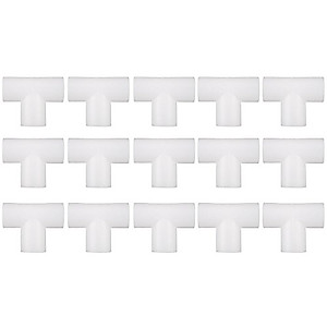 uxcell Shoe Rack Accessories Connectors, 16mm Inner Diameter for Repair Assembled Wardrobe Straight 3 Way, Replacement of Parts 15 Pcs