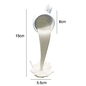 Floating Coffee Cups Coffee Bar Accessories Magic Pouring Spilling Splash Coffee Mugs Funny Sculpture Art Decor for Home, Kitchen, Present for Coffee Lover Brown