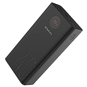 ROMOSS 40000mAh Power Bank, 18W PD USB C Fast Charging Portable Phone Charger, 3 Outputs and 2 Inputs External Battery Pack with LED Display for iPhone 14/13/13 Pro Max, iPad, Samsung Galaxy and More