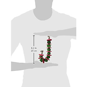 Super Bird Creations SB186 Vine Ball Candy Cane Bird Toy, Small/Medium Bird Size, 9" x 4"
