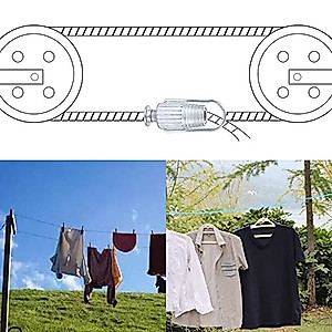 SEIWEI 2PCS Metal Clothesline Rope Tight Grips Aluminium Tightener for Pulleys/Fixed Clothes Laundry Washing Line Household Supplies