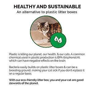 Kitty Sift 2-Pack Disposable Heavy Duty 6mm Thick Cat Litter Box - Sustainable, Clean, & Water Resistant - Jumbo, 2-Pack