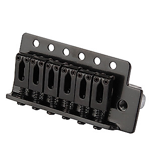 Musiclily 52.5mm Guitar Stratocaster Tremolo Bridge Set for Fender Strat Squier Electric Guitar Replacement, Black