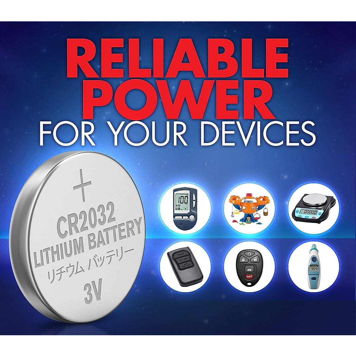 ACDelco 24-Count CR2032 Batteries, Lithium 3V Coin Cell Button Battery Pack for Watch and Small Electronics, 5 Year Shelf Life