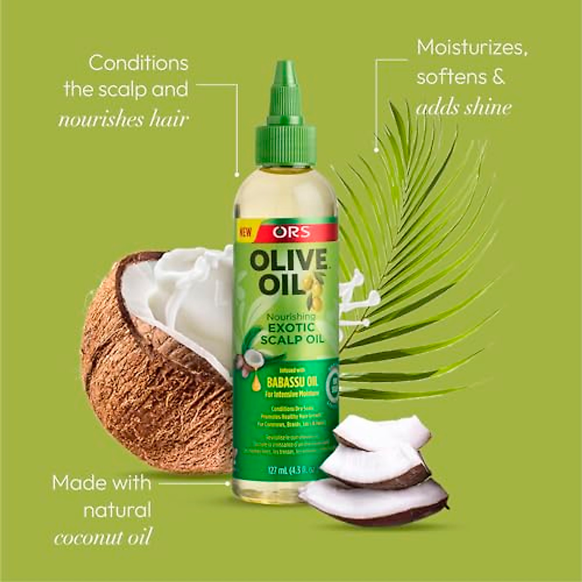 ORS Olive Oil Nourishing Exotic Scalp infused with Babassu Oil for Intensive Moisture 4.3 oz