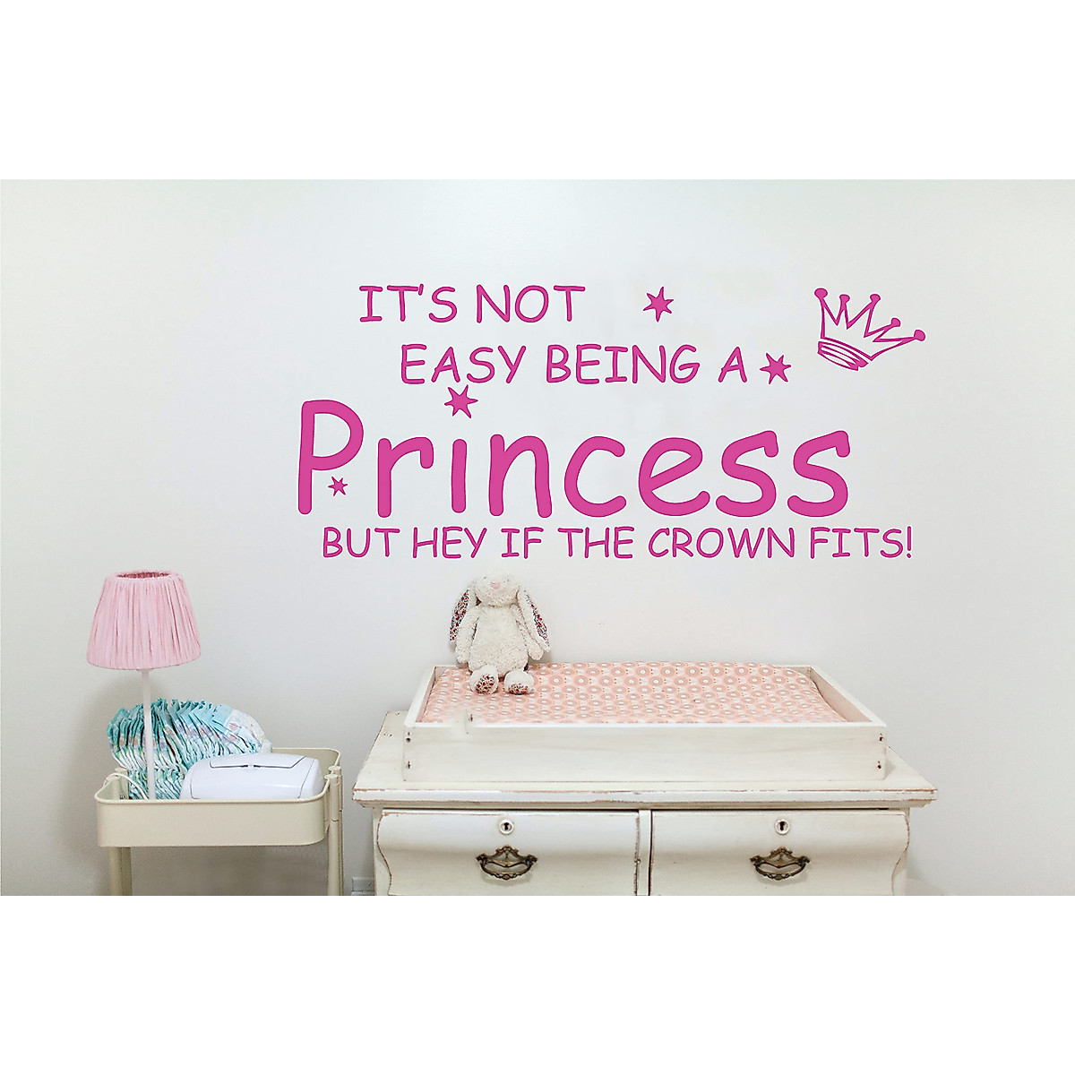 NOT Easy Being A Princess Girl Wall Quote Sticker Graphic Vinyl Home Kid décor