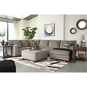 Signature Design by Ashley Ballinasloe Traditiona Square Oversized Ottoman, Beige