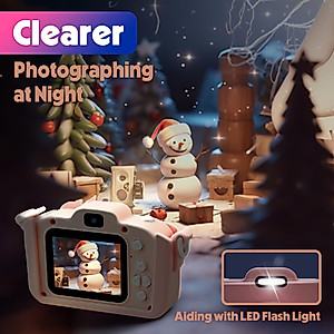 Kids Camera for Boys and Girls - BELLOCHIDDO 1080P HD Toddler Camera for Kids Toy Gift, Children Camera Christmas Birthday Gifts for Age 3-8 with Cartoon Soft Silicone Cover and 32GB SD Card