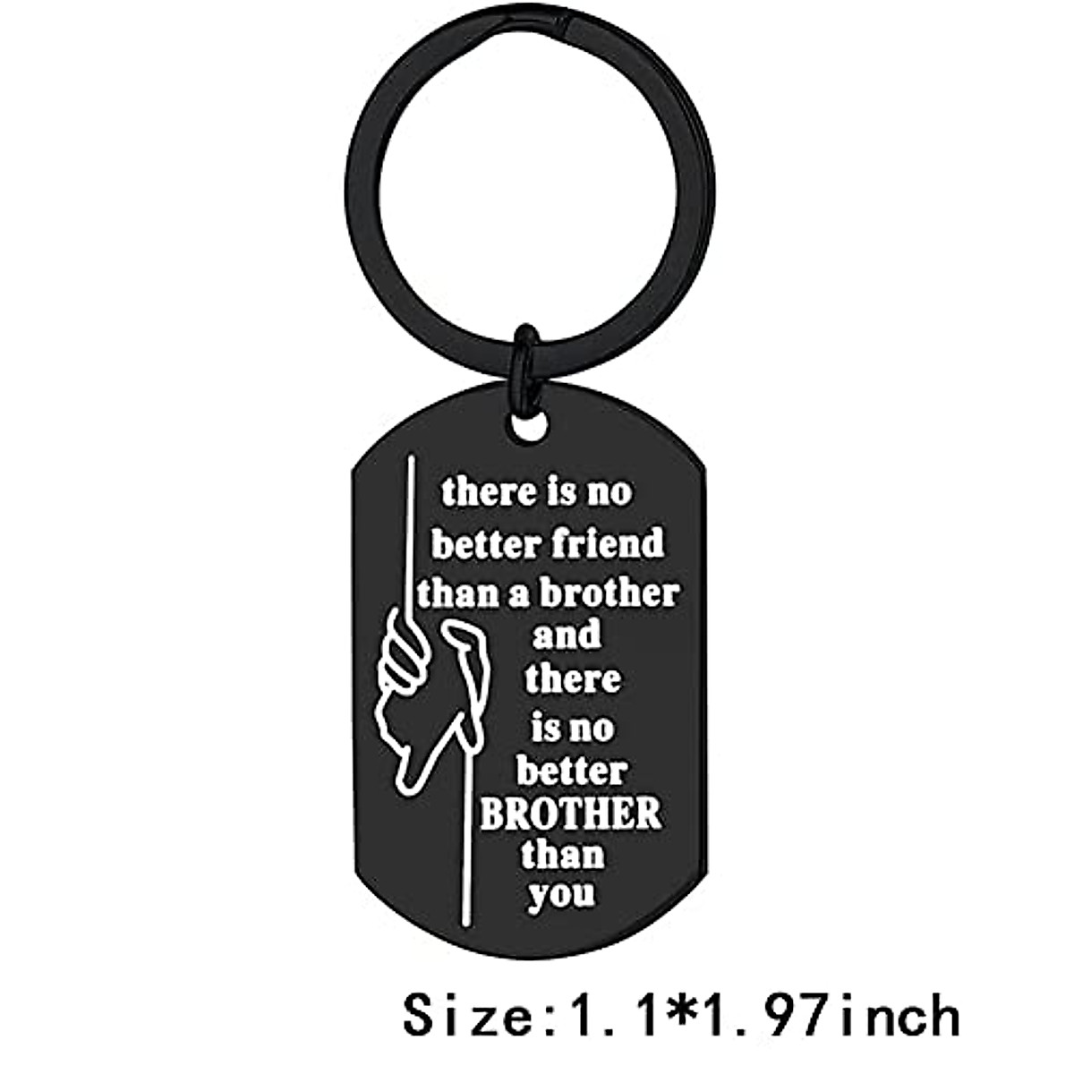 Big Little Brother Gifts from Brother Birthday Christmas Gifts for Brother in Law Sibling Gifts for Brother Keychain for Step Brother Gifts for Young Older Brother