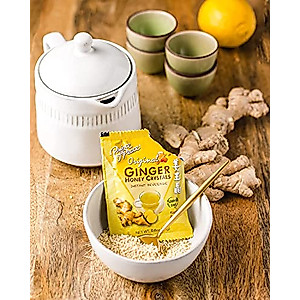 Prince of Peace Instant Ginger Honey Crystals, 30 ct Bags - 18 g Sachets, - PACK OF 4