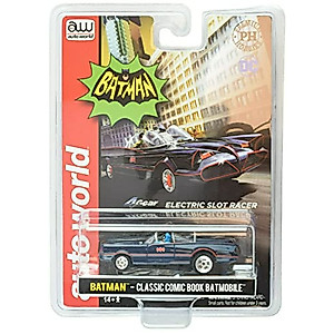 Auto World x Premium Hobbies Blue Comic Book 1966 Batman Batmobile HO Scale Slot Car CP7811