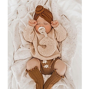 GEZISAN Baby Turban Newborn Baby Girl Hospital Hat Nursery Beanie Headwrap Bohemia Donuts Cap (TWIST06-6PCS)