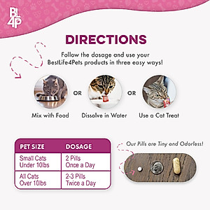 Cat Weight Gain & Hyperthyroidism Treatment - Safe and Effective Cat Appetite Stimulant, Thyroid and Metabolic Support, and Cat Weight Management Remedy - 400 All-Natural Odorless, Tasteless Pills