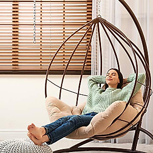 Ripeng Hanging Chair Chain Kit Stainless Steel Hanging Chair Chains with Spring Snap Hooks for Hammock Sandbags Capacity Indoor Outdoor, 220 lb (2 Pieces)