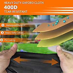 STARTWO Zero Gravity Chair Cover Outdoor Waterproof Folding Lounge Chair Cover for Zero Gravity Chair with Storage Bag Black