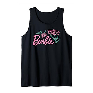 Barbie - Brushed Flower Logo Tank Top