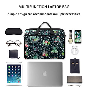 Cactus Laptop Computer Bag Waterproof Shoulder Messenger Bag 13-15 inch Durable Laptop Tote Bag with Shoulder Strap Handle Lightweight Crossbody Briefcase