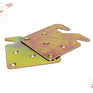 Baluue 2pcs Drop Down Hitch Universal Wood Bed Rail Hook Bed Rail Brackets Hook Bed Modification Plate Universal Wood Replacement Peg Hooks Hitch Shackle Bed Rail Plates Thicken Bed Hinge