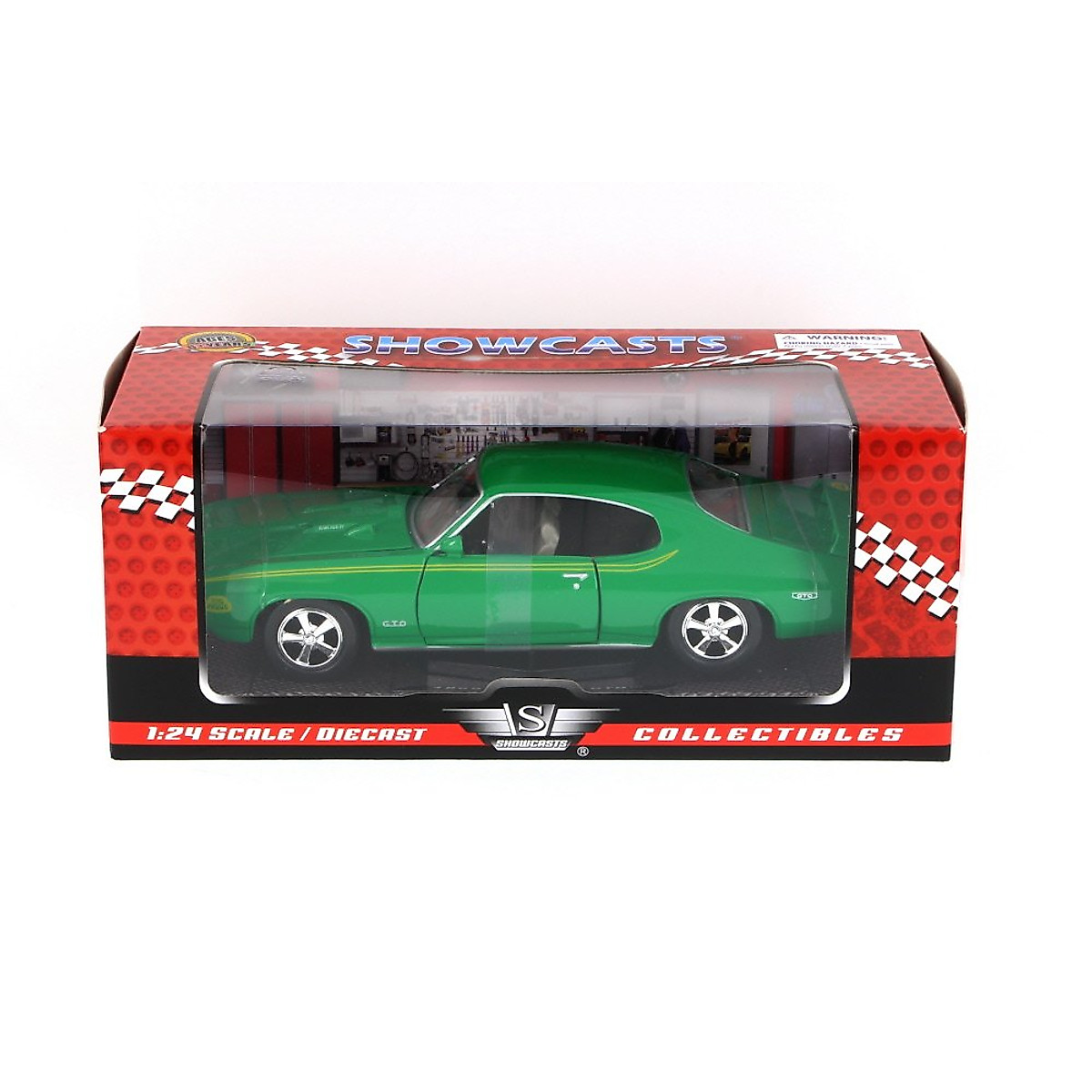 1969 Pontiac GTO Judge, Green - Motormax 73242 - 1/24 scale Diecast Model Toy Car