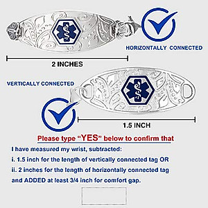 Divoti Tri-Strand Stainless Steel Interchangeable Medical Alert Replacement Bracelet for Women -6.0"