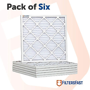 Filters Fast 20x24x1 Air Filter Merv 13, 1" AC Furnace Air Filters, Made in the USA, Actual Size: 19.75" x 23.75" x 0.75”, 6 Pack