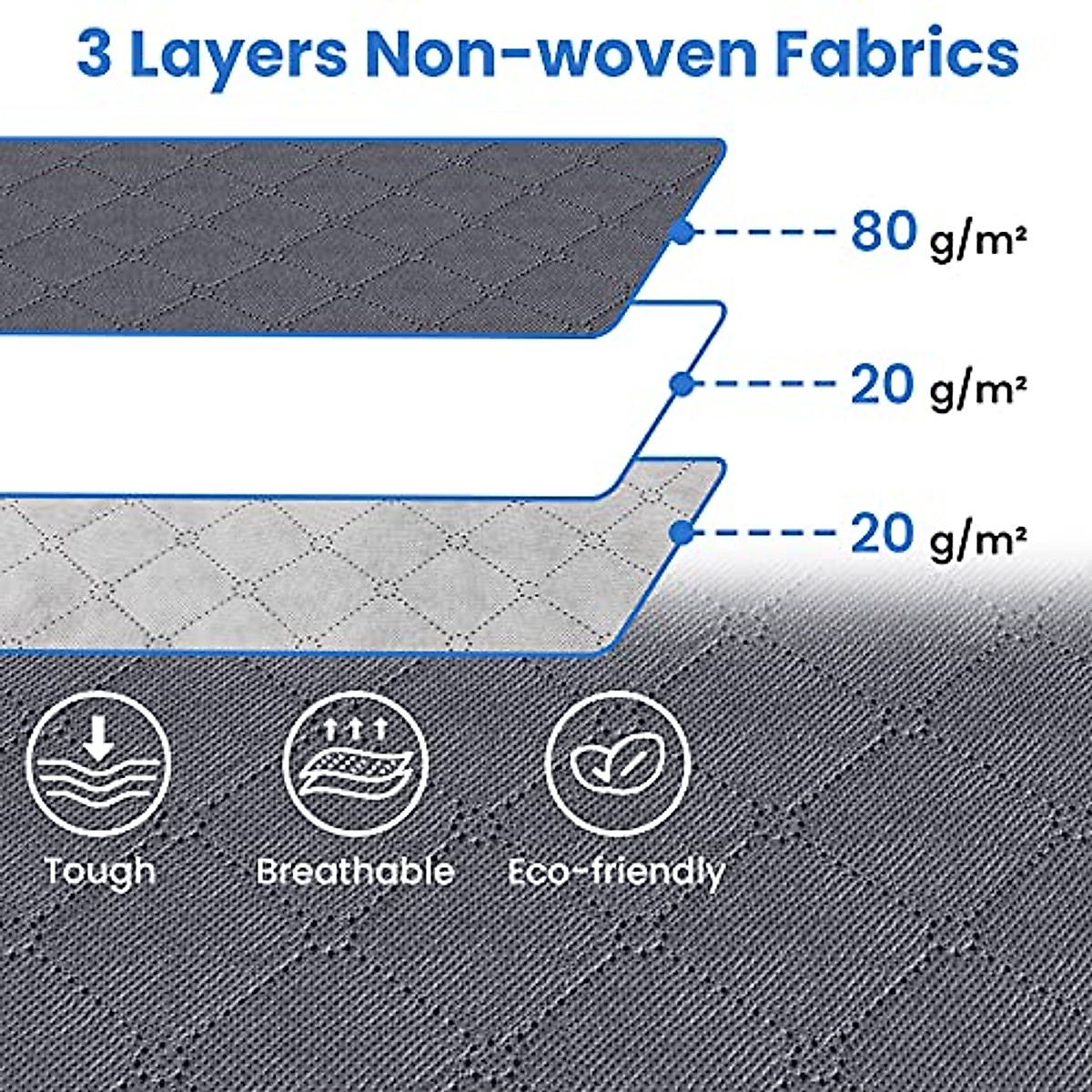 Fab totes 2-Pack Clothes Storage, Stackable Storage Bin Tote, Storage Containers for Organizing Bedroom, Closet, Home Organization and Storage with Lids, Grey