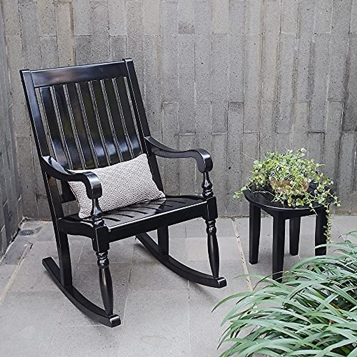 Cambridge Casual Thames Oversized Rocking Chair, Black