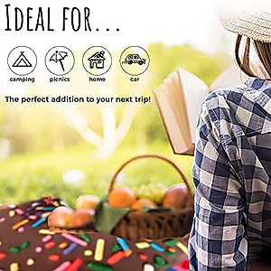 Donut Blanket, Soft Round Chocolate Donut Throw Blanket 70 inches in Diameter for Teens and Adults. Fun Gifts for Family and Friends