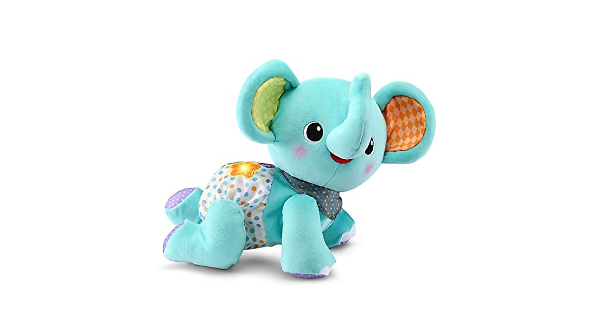 VTech Explore and Crawl Elephant – Fun Teal Crawling Toy for Babies