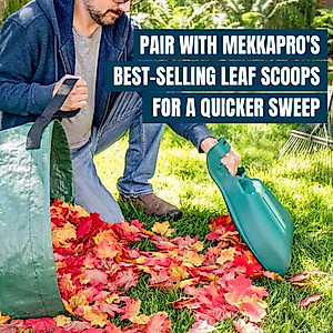 MEKKAPRO Big Gulp Leaf Garden Bag, 2-Pack with Reinforced Handles, 53 Gallon, Flat Reusable Yard Waste Bags, Lawn Pool Garden Waste Bag, Gardening Bags, Leaf Bag Lawn Bags