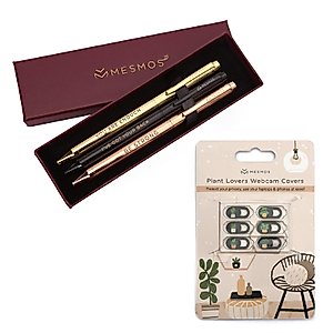 MESMOS Cute Webcam Covers Bundled with Fancy Pen Set of 3 - Daily Office Essentials