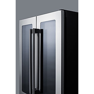 Summit ALFD24WBV 24"" ADA Compliant Dual Zone Beverage Center with 4.6 cu. ft. Capacity Digital Thermostats LED Lighting and Automatic Defrost in Stainless Steel