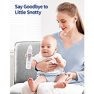 Baby Nose Sucker,Nasal Aspirator for Baby,Nasal Aspirator for Toddler,Electric Baby Nose Suction-Rechargable,3 Levels Power Suction,Music and Light Soothing Function