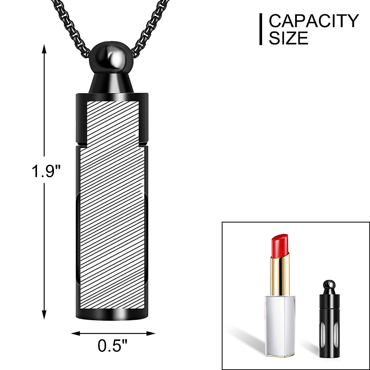 abooxiu Glass Urn Necklaces for Ashes Stainless Steel Ashes Necklaces Cremation Jewelry Memorial Pendant Keepsake Ash Holder