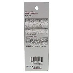 Flower Beauty Brow Vixen Tattoo Effect Stain - Smudge Proof, 12 Hr Wear Eyebrow Makeup with Chisel Tipped Applicator, Contains Aloe Vera & Vitamin E (Blonde)