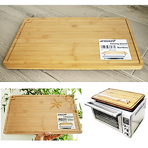 Ansoon Bamboo Wood Cutting Boards for Mini Smart Toaster Oven Air, Compatible with Breville 860 BSS/845BSS Countertop Oven, 1.2inch Heat Resistant Silicone Feet, Creates Storage Space