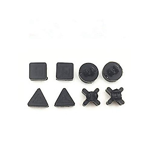 Replacement Bottom Rubber Feet Pads Kit Cover Set for PS4 Pro Console Housing Case Black