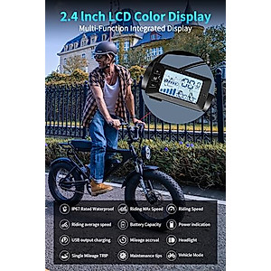 MEELOD Electric Bike for Adults，Electric Mountain Bike 1008W Brushless Motor/ 624Wh Removable Battery, 28MPH 20" Fat Tire Electric Bike (DK200 48V13Ah Black)