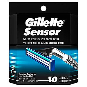 Gillette Sensor Men's Razor Blades – 10 Refills